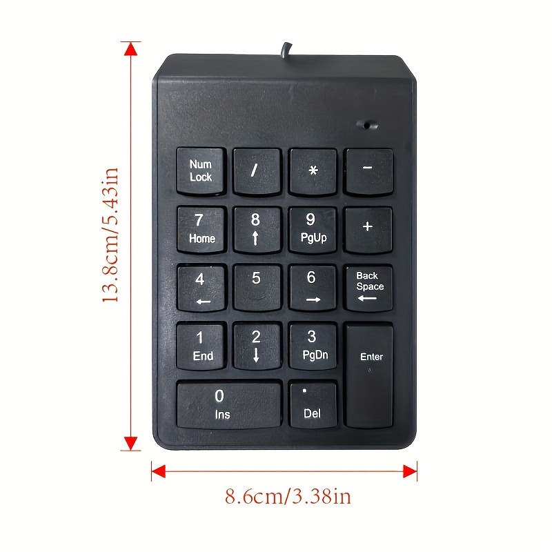 18 key numeric keyboard, portable silent numeric pad, password keyboard, ultra-thin numeric ...