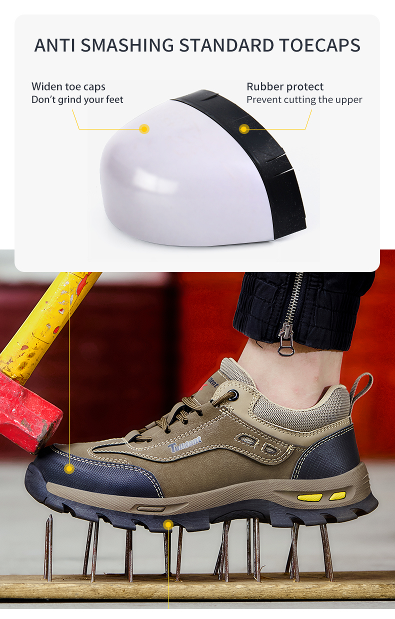 Tulldent Safety Shoes Anti -smashing Anti-puncture Lightweight ...