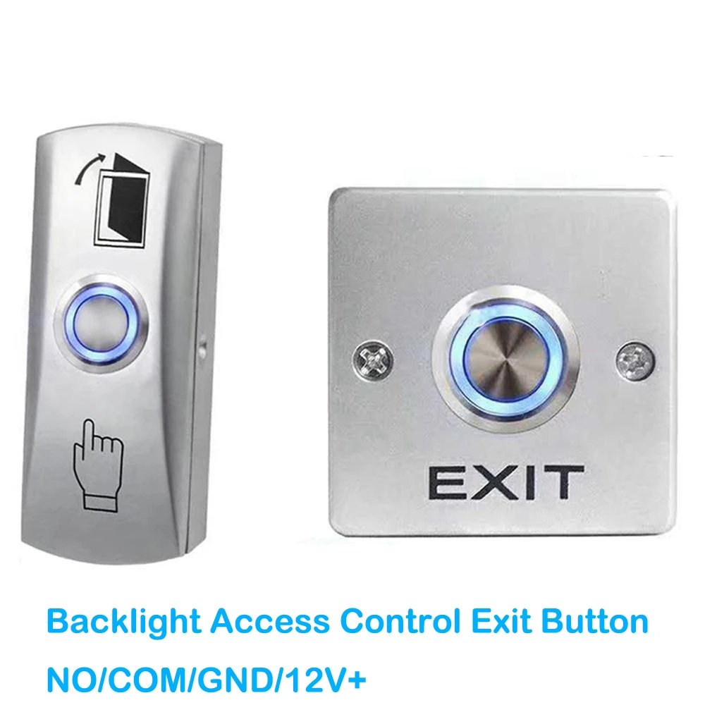 Backlight Zinc Alloy Gate Door Exit Button For Door Access Control ...