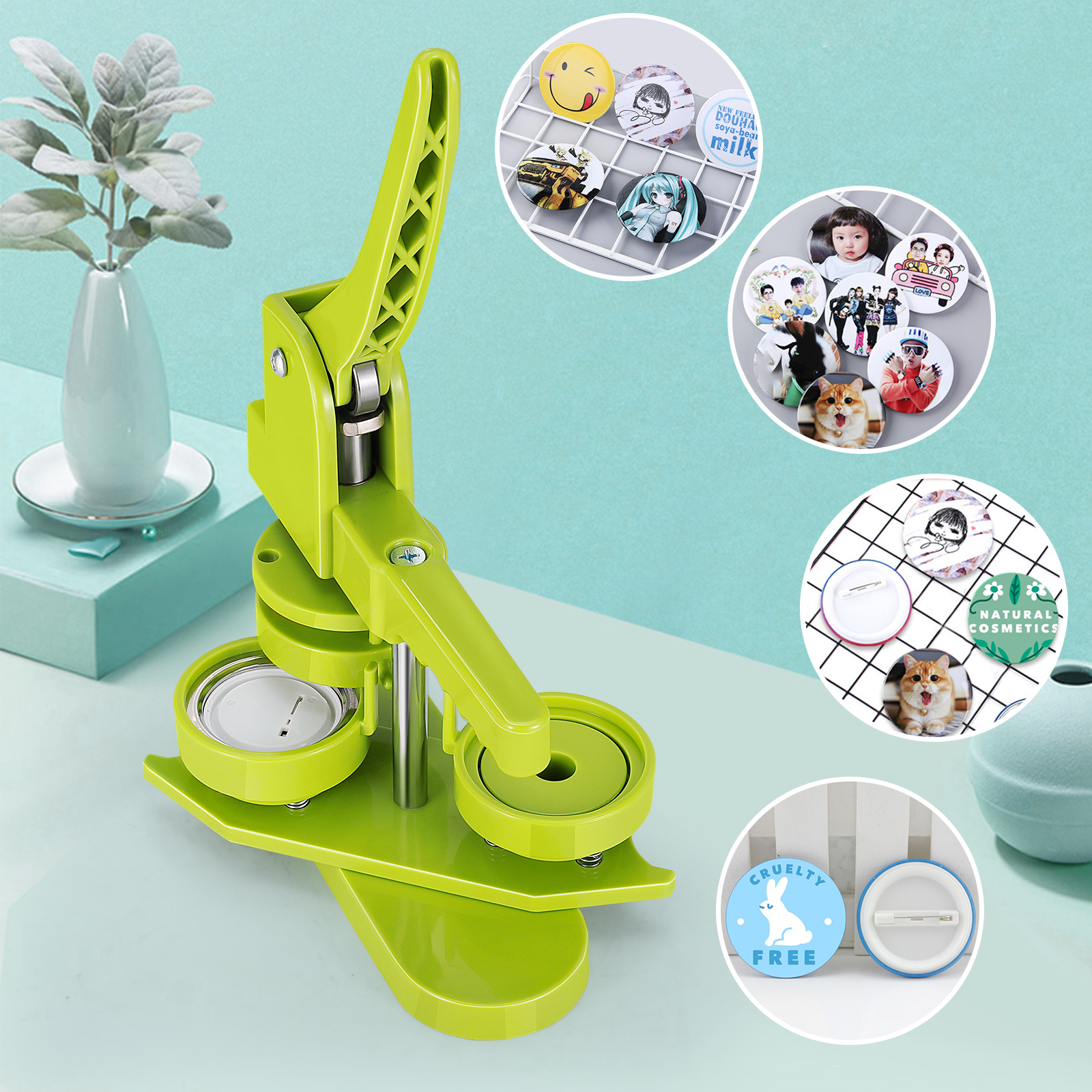 【Local delivery】1 Set Button Badge Maker Machine 58mm (2.25in) DIY Pin ...