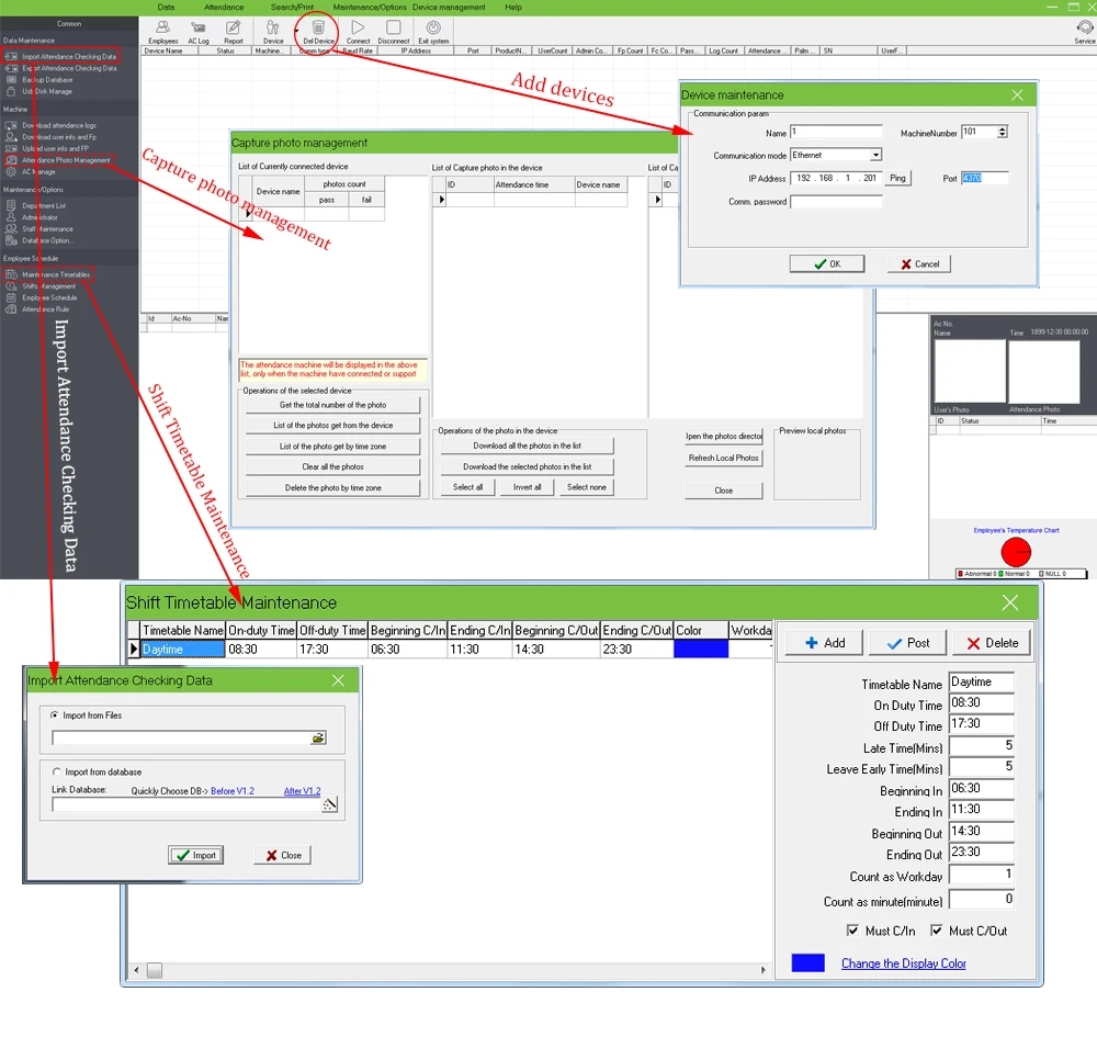 S30 TCP/IP Biometric Fingerprint Time Attendance Optional 13.56MHZ MF ...