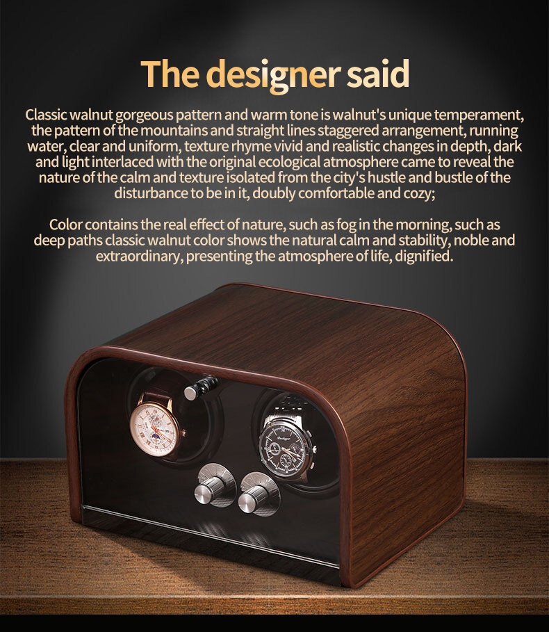 BLUETIDE Wood Watch Winder automatic watch box 2/4/6/9 Slot Watch ...