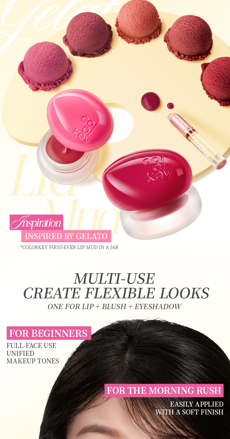 Colorkey Gelato Multi-Purpose Lip Mud Blusher Eyeshadow Lip 3 in 1 ...
