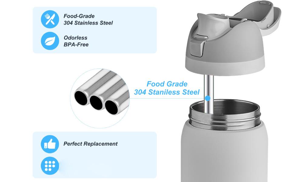 Metal Straw for Owala Freesip24&32oz&40oz - Stainless Steel Straws for ...