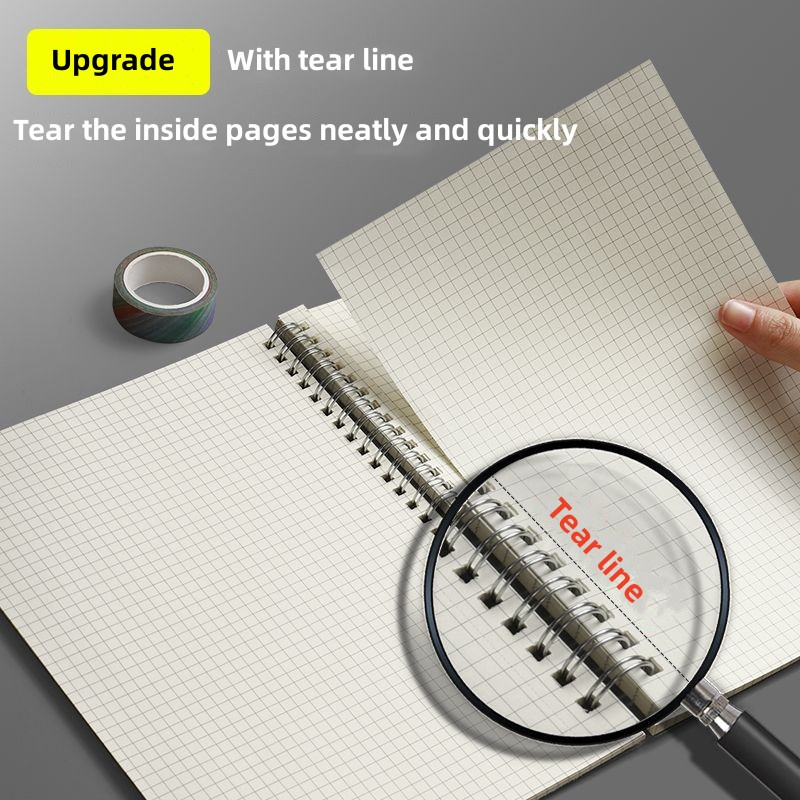 A4/B5/A5/A6/160 Page blank network grid kit cover laptop spiral book ...
