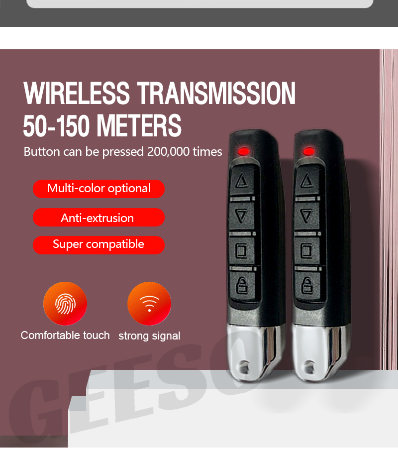 GEESO 330/433mhz Auto Gate Remote Control 4 Button Garage Door Remote ... GEESO 330/433mhz Auto Gate Remote Control 4 Button Garage Door Remote ...