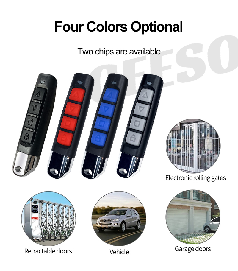 GEESO 330/433mhz Auto Gate Remote Control 4 Button Garage Door Remote ... GEESO 330/433mhz Auto Gate Remote Control 4 Button Garage Door Remote ...