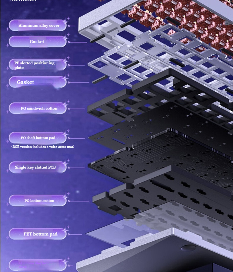 LEOBOG Hi75 Customized Wired Mechanical keyboard Aluminum Gasket ...