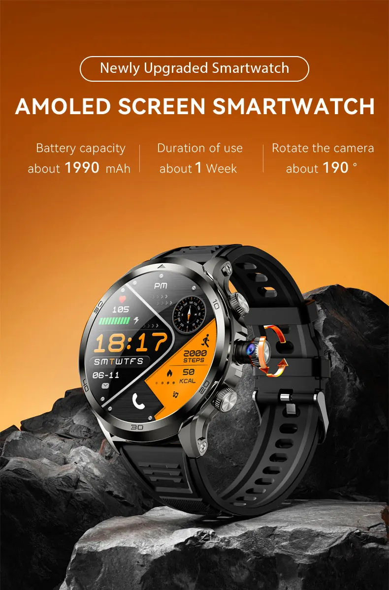 2024 H19 4G Smartwatch Android 8.1 OS NFC With 1.95 inch Amoled Screen ...