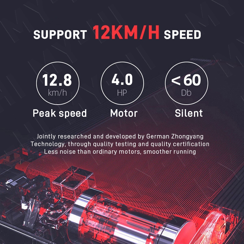 Treadmill 4.0hp Treadmill Exercise Jogging Multi-Function Fitness Gym ...