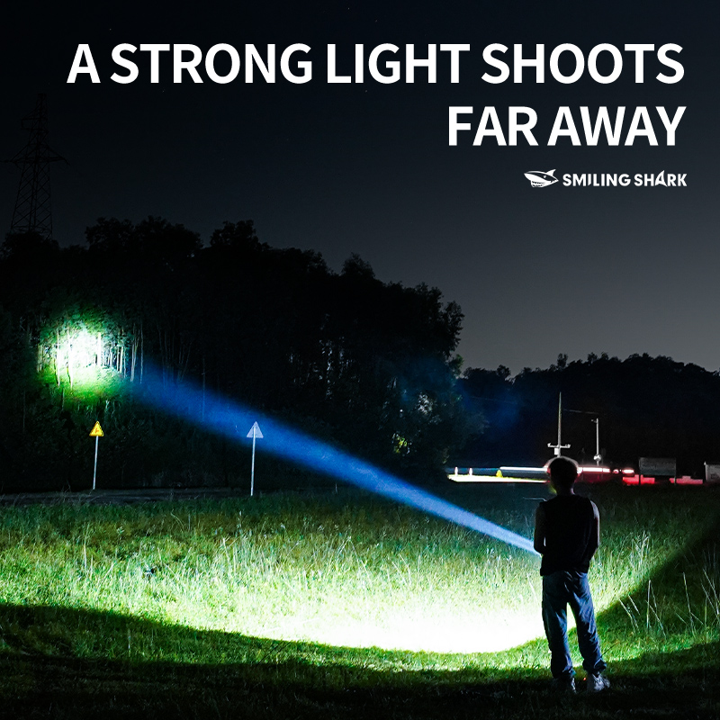 Smiling shark LED Magnetic Torch Light Rechargeable Flashlight 7Mode ...