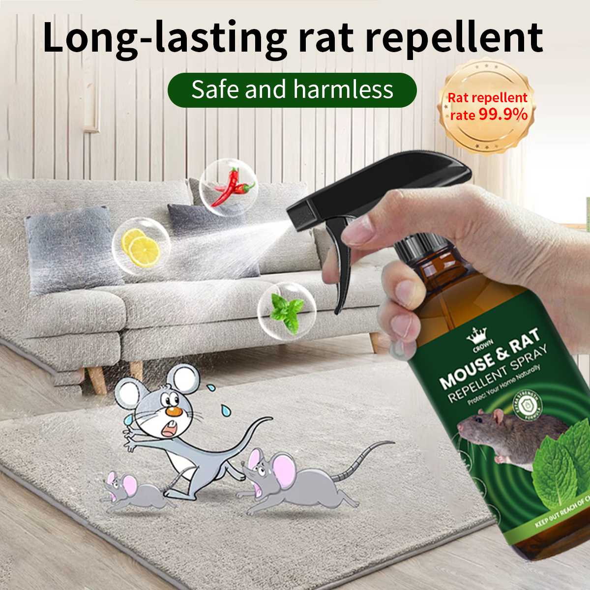 Ubat Tikus Rat Repellent Spray Racun Tikus Paling Berkesan Rat Off ...