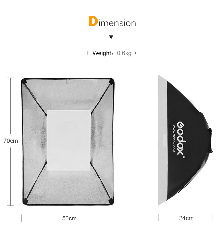 Godox 40*60/50*70/60*60/60*90/80cm Photo Studio Softbox Soft Box with ...