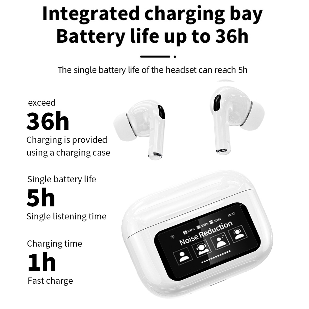 【Local shipment】A9 Pro Earphones Wireless Bluetooth 5.4 Headset ANC ...