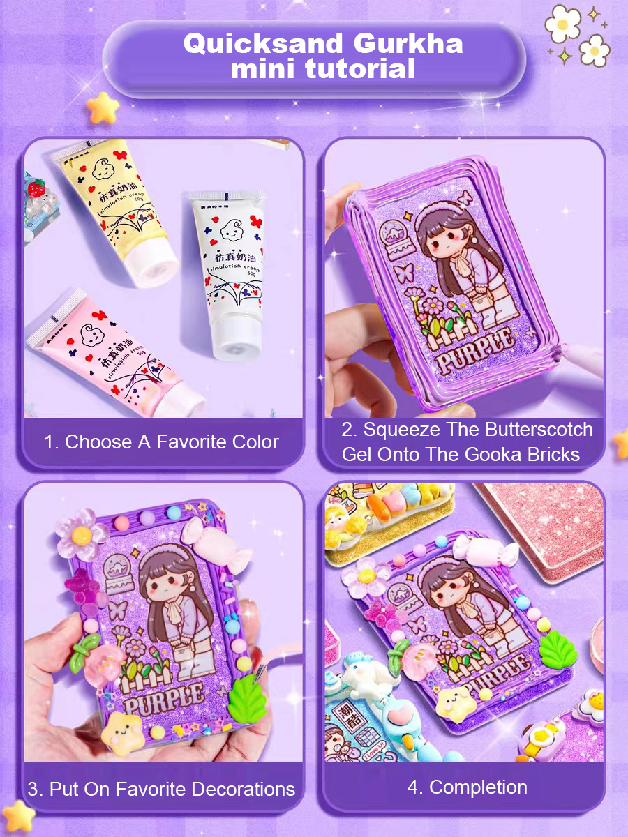 BOTOM 1008PCS Guka Keychain Set Murah DIY Cream Gum Guka Ice Cream Cup ...