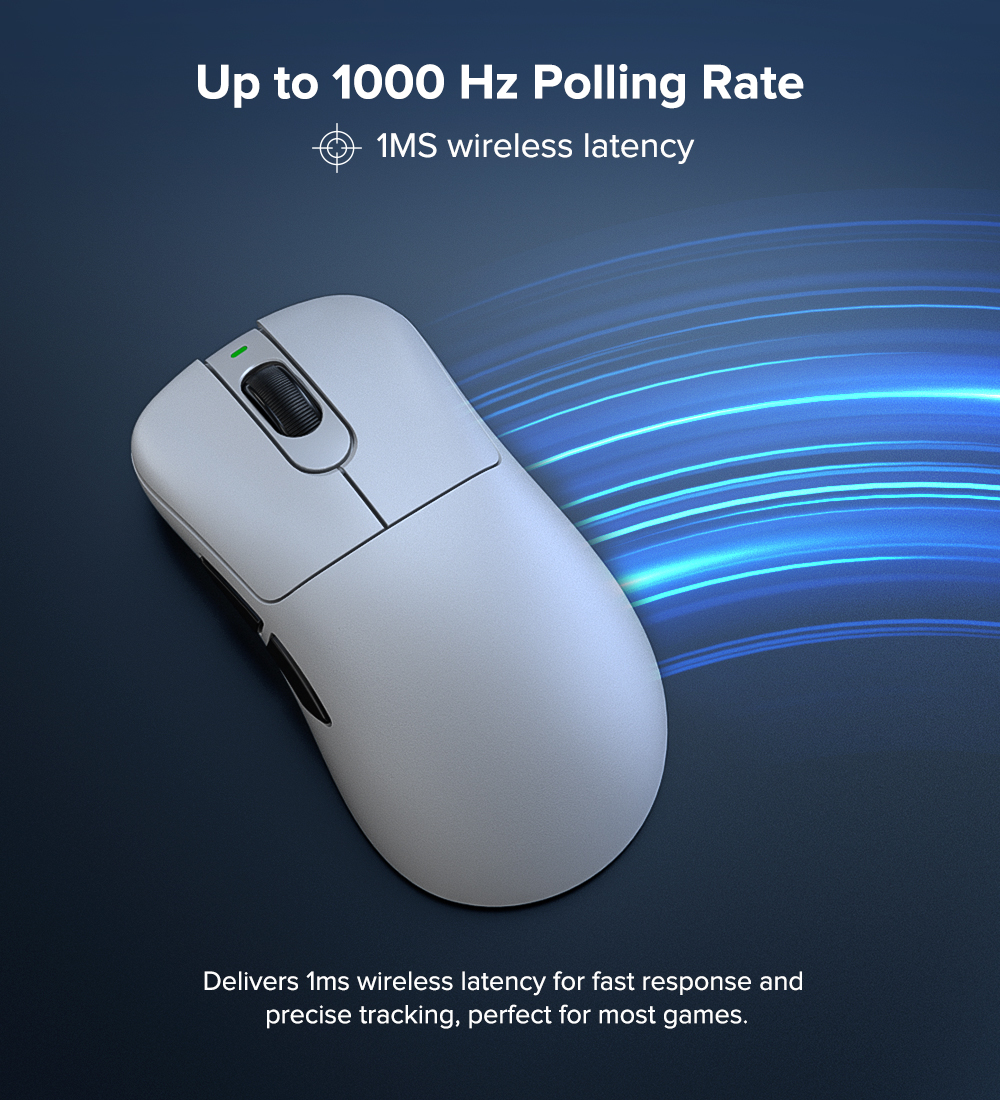 KYSONA Mars SE Gaming Mouse Wireless Ergonomic Design Tri-Mode ...