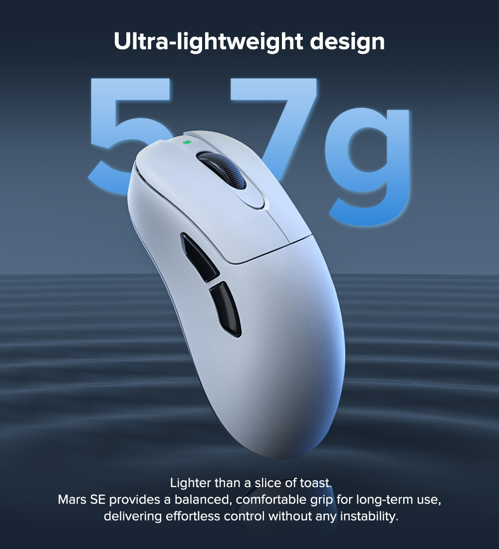 KYSONA Mars SE Gaming Mouse Wireless Ergonomic Design Tri-Mode ...