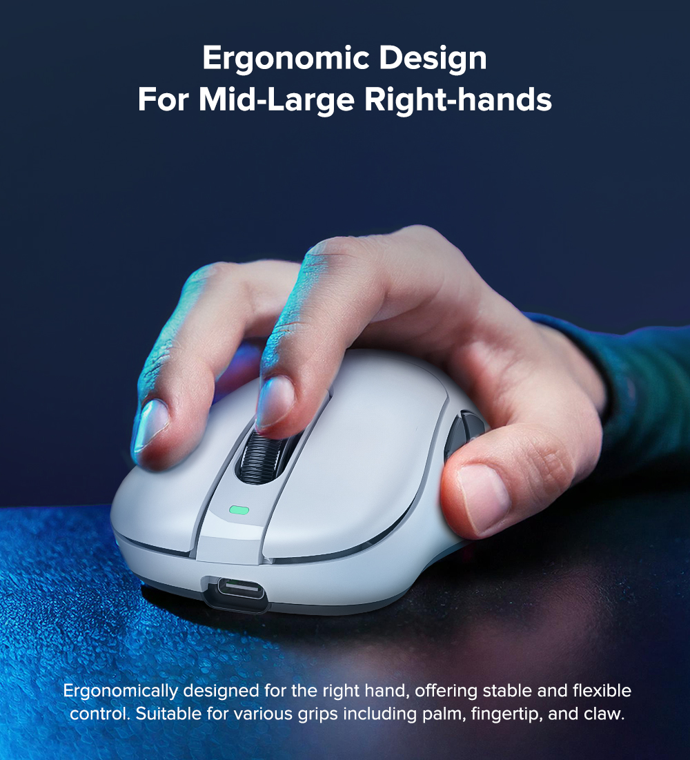 KYSONA Mars SE Gaming Mouse Wireless Ergonomic Design Tri-Mode ...