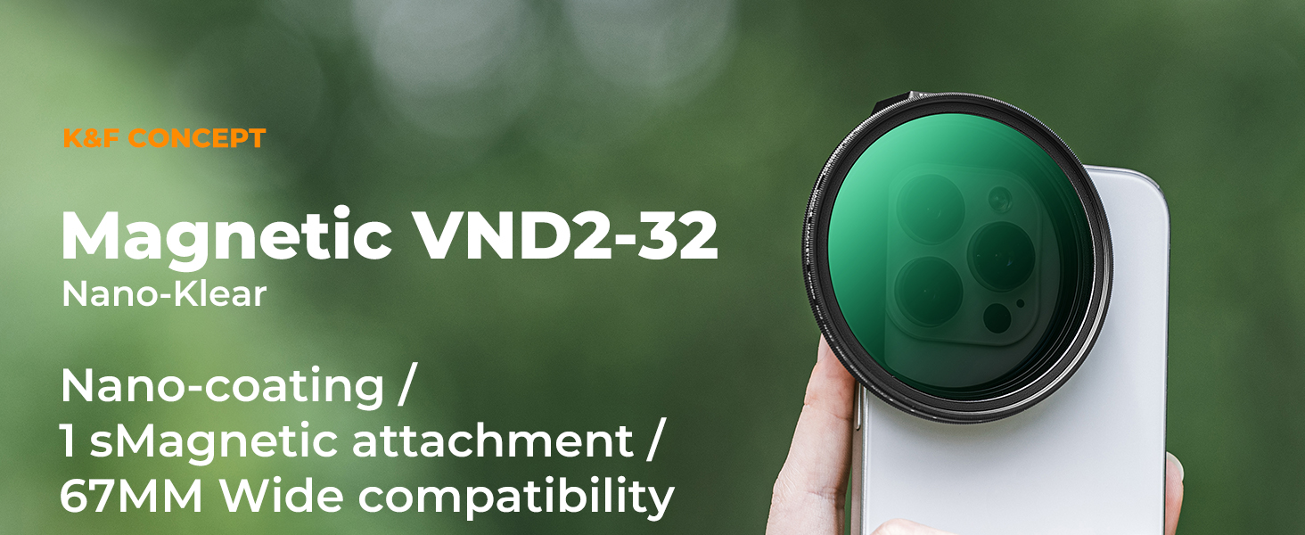 K&F Concepte clip-on magnetic VND Filter (1-5 Stop) Kit/CPL Filter Kit ...