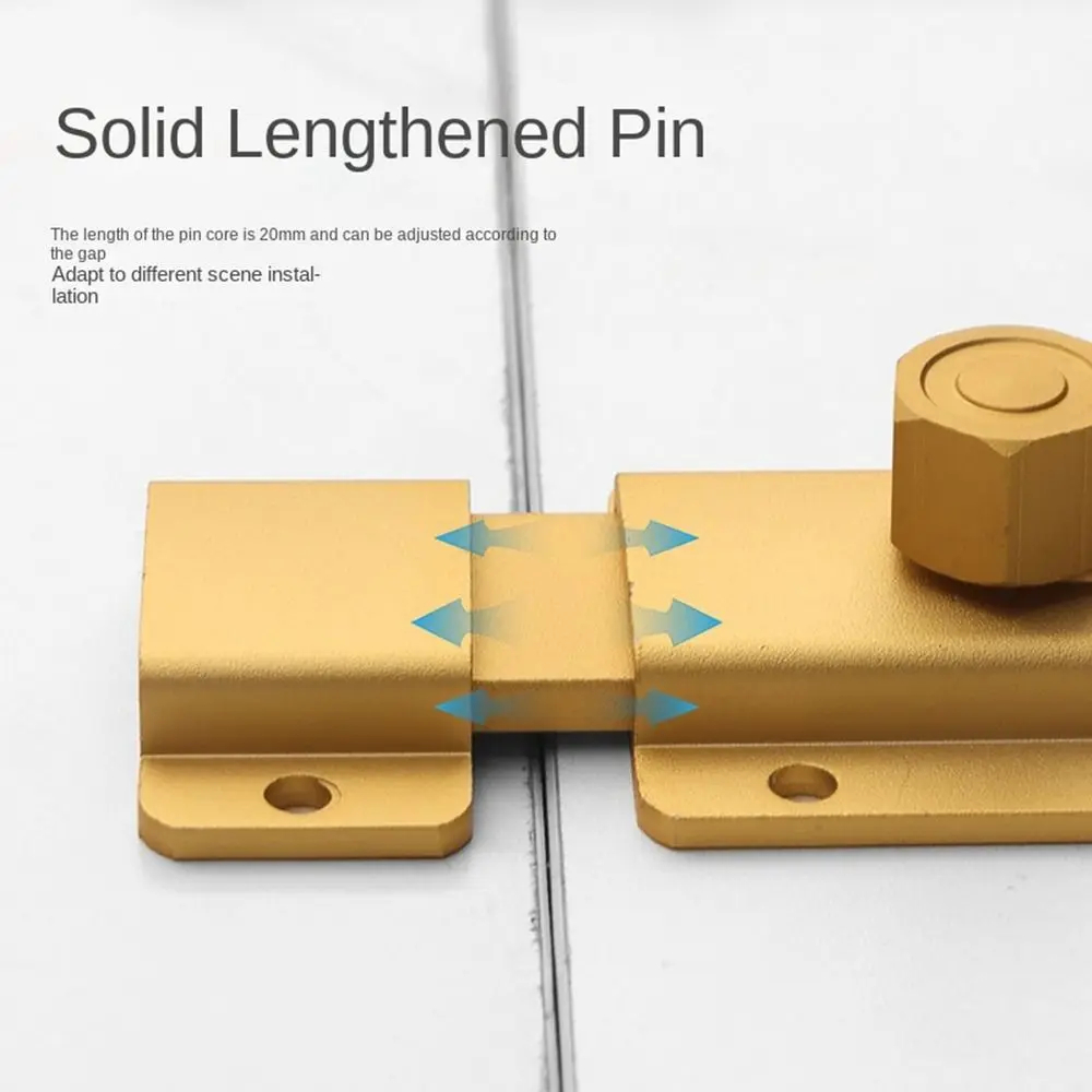 Aluminum Alloy Door Latch Hardware Durable Door Lock Buckle Anti-theft ...