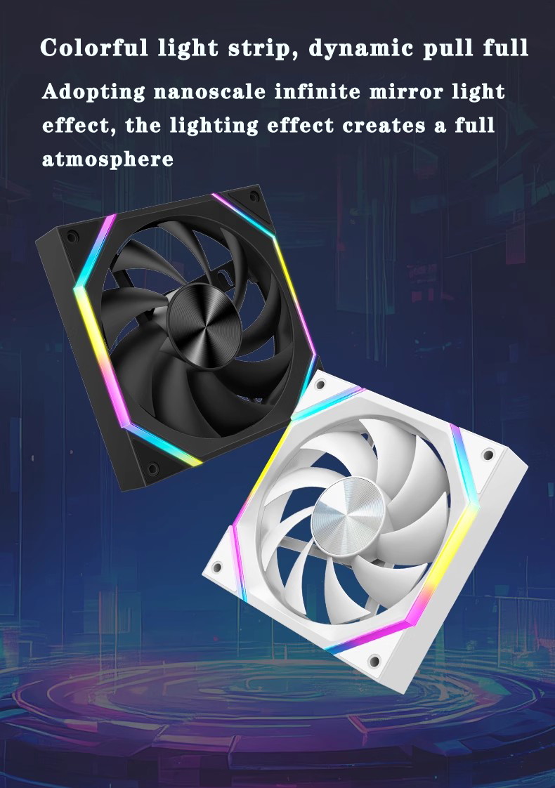 ICE Whale IW-14 Computer Chassis Fan 14cm ARGB 4 Pin PWM Quiet Cooling ...