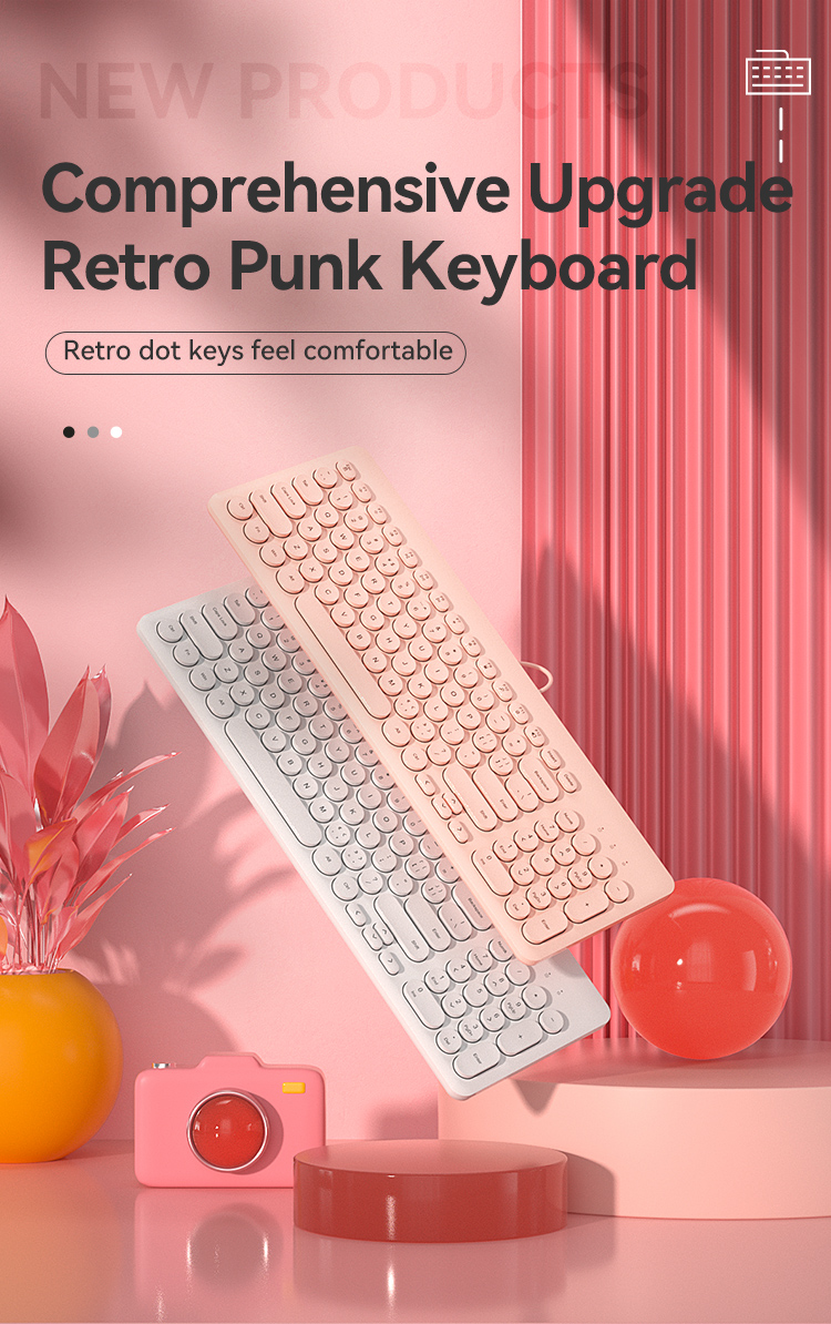 B.O.W 96 Keys Ergonomic Wired Keyboard K221U | Shopee Malaysia
