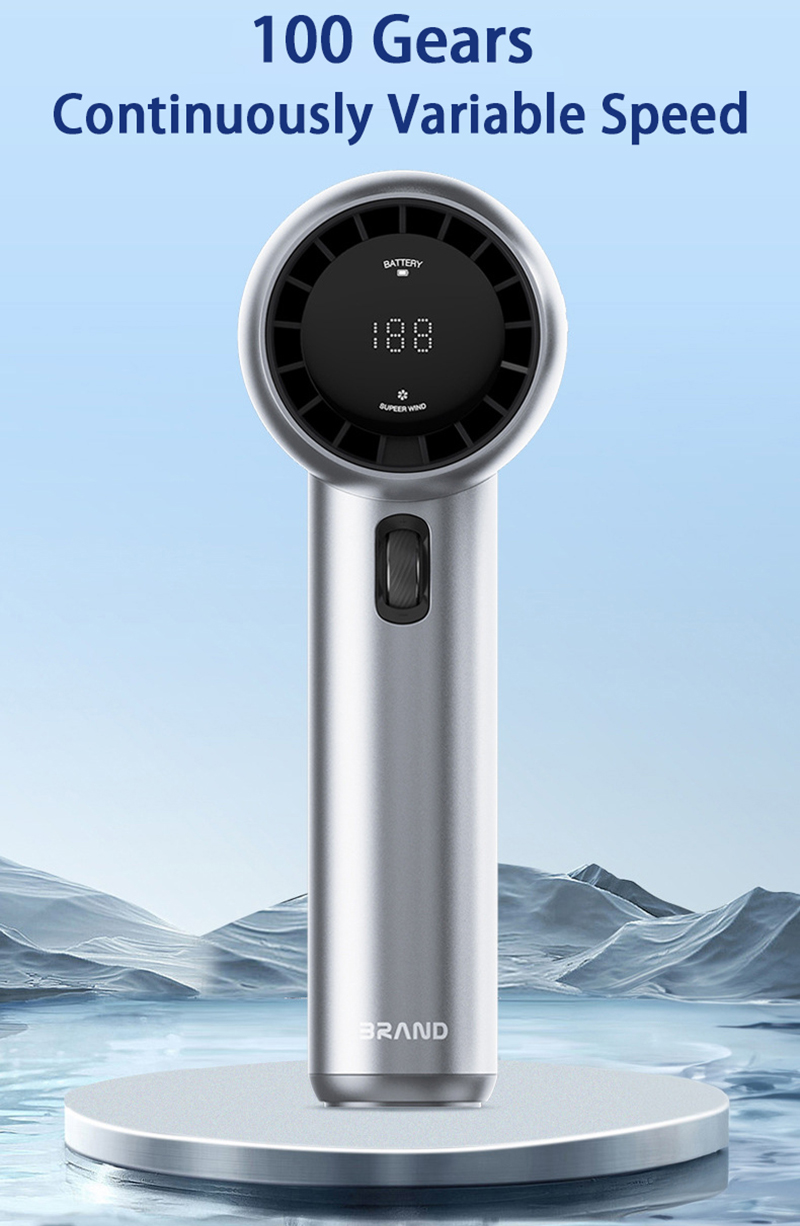 G2E Mini Handheld Fan, 100 Speed Air Volume/3500mAh Fast Charging ...