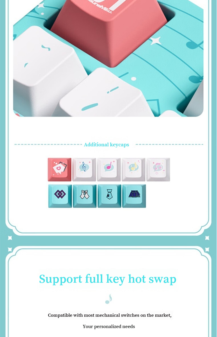 AKKO 5108B Plus Hatsune Miku IP Co-branded Wireless three-mode ...