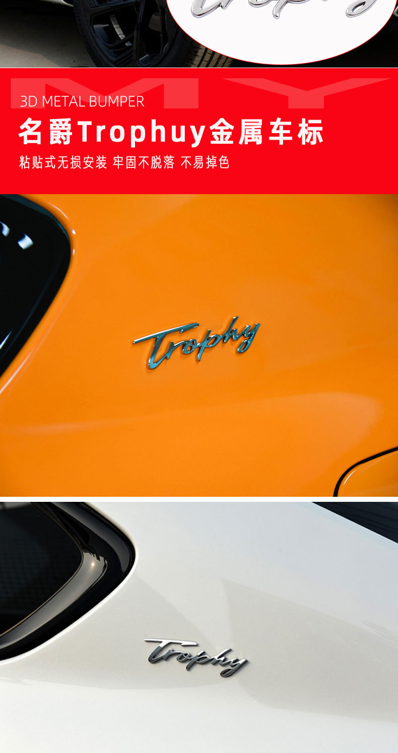 Suitable For MG6 MG4 ZS EV Car Logo Trophy English Logo Personalized ...