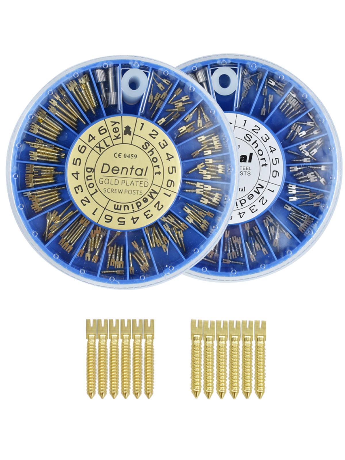 Dental Endodontic Conical Screw Post Endo Root Canal Pins Gold Plated ...
