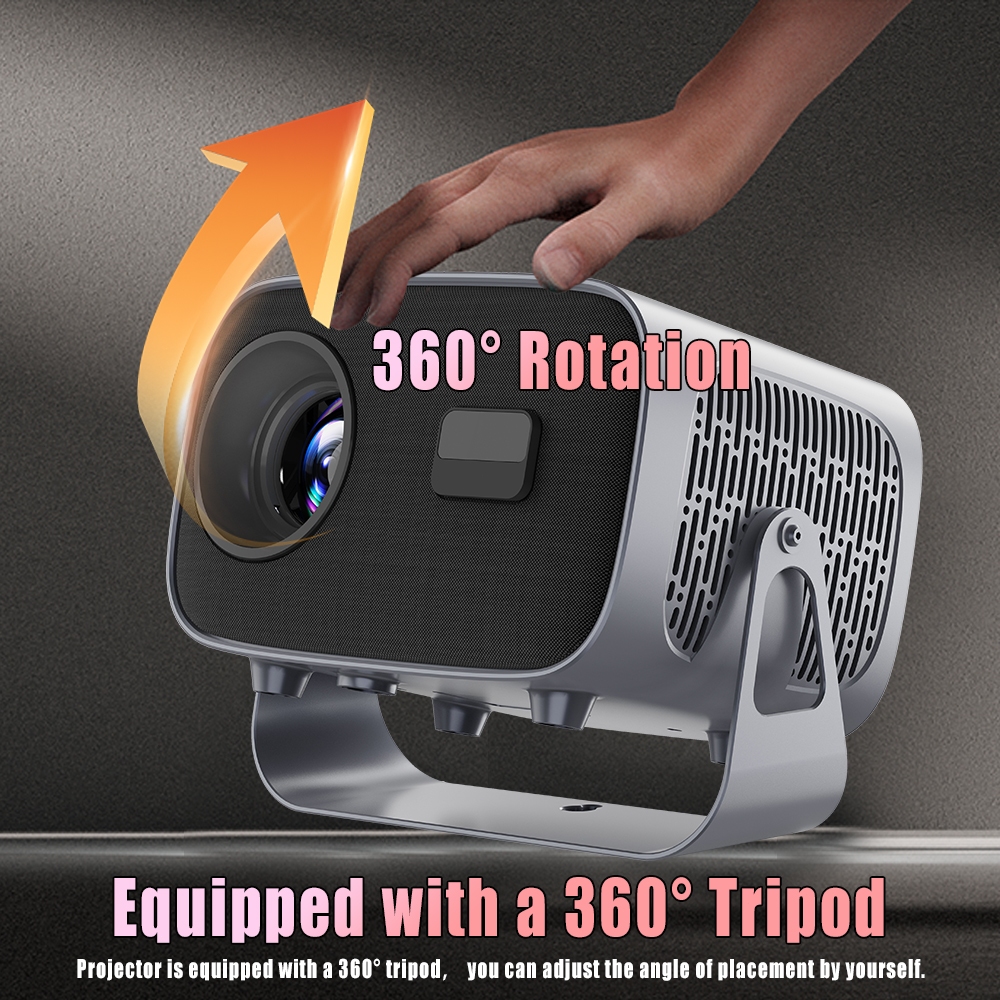 Projector Android 12.0 UHD 5G Wi-Fi Bluetooth LED Screen Mirror Mini ...