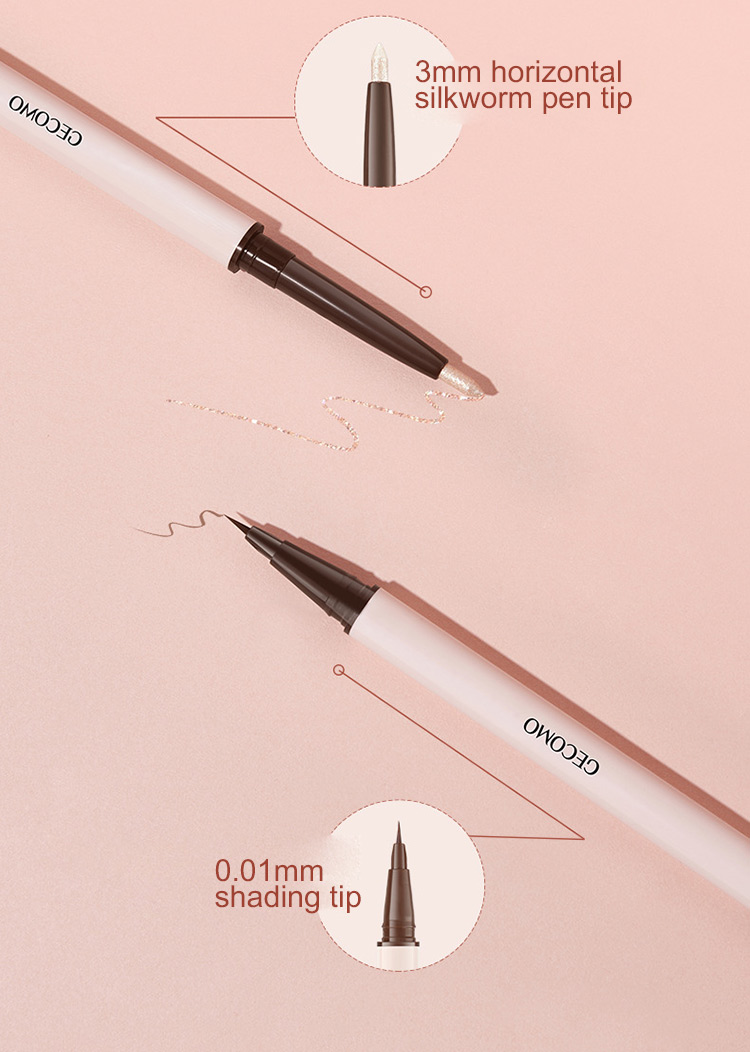GECOMO Double-ended Lying Silkworm Pencil Fine Detail Eye Contour ...