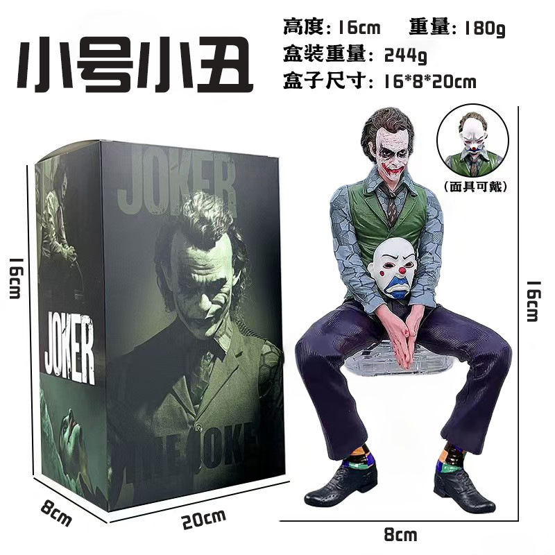 16cm DC Comics Anime Batman The Dark Knight Heath Ledger The Joker With ...