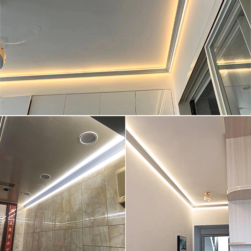 Led Ceiling Decoration corner Line Light Plaster Line Lamp Living Room ...