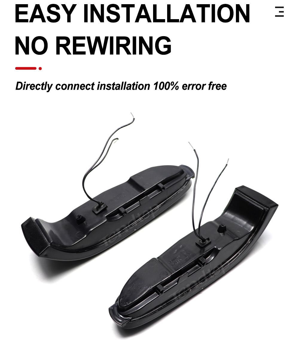 2pcs LED Dynamic Turn Signal Light Side Marker Lamp For Mercedes-Benz M ...