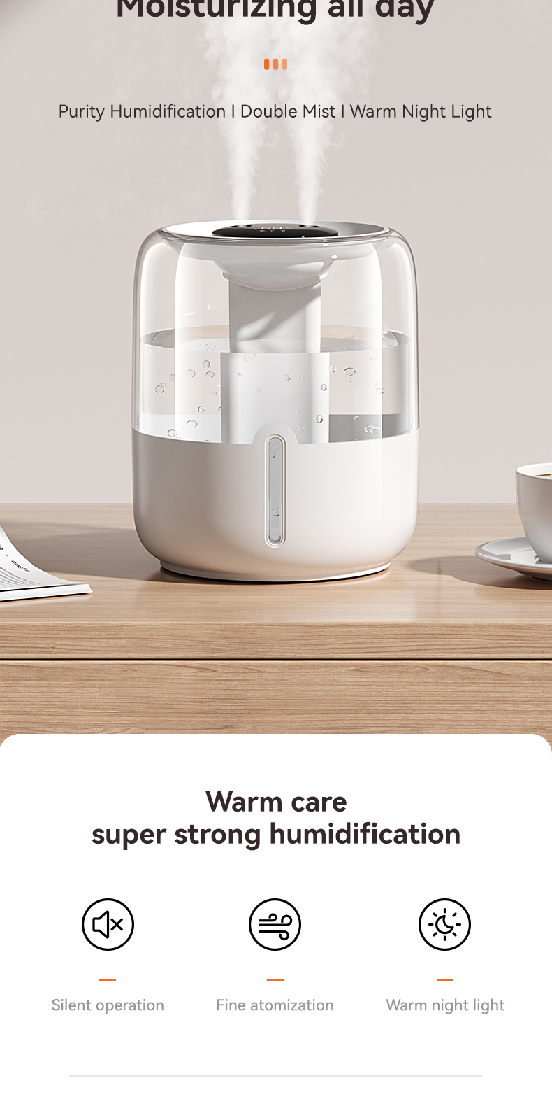 YOMIO Antibacterial Filter Humidifier Large Water tank 6.8L Capacity ...