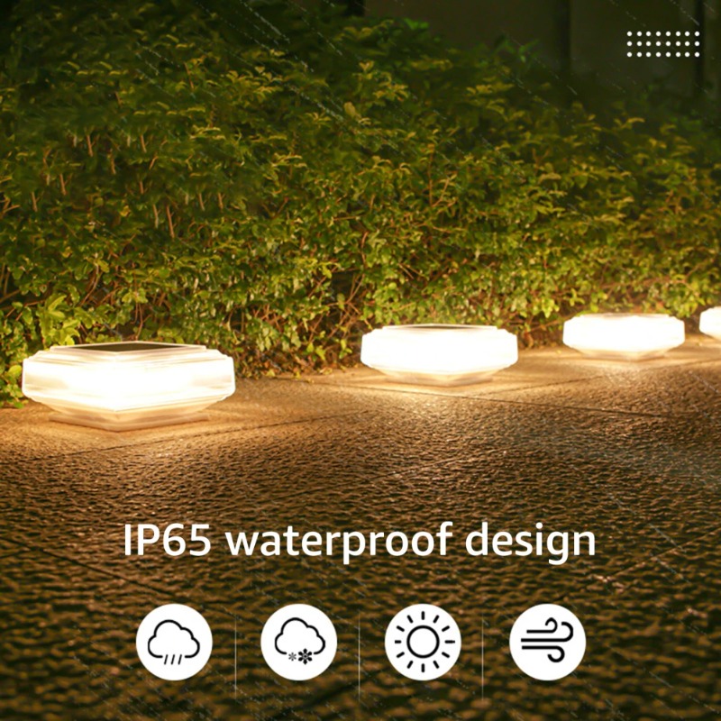 Led Lampu Solar Post Light Outdoor Waterproof Warm Pillar Lamp for Home ...