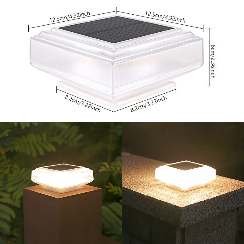 Led Lampu Solar Post Light Outdoor Waterproof Warm Pillar Lamp for Home ...