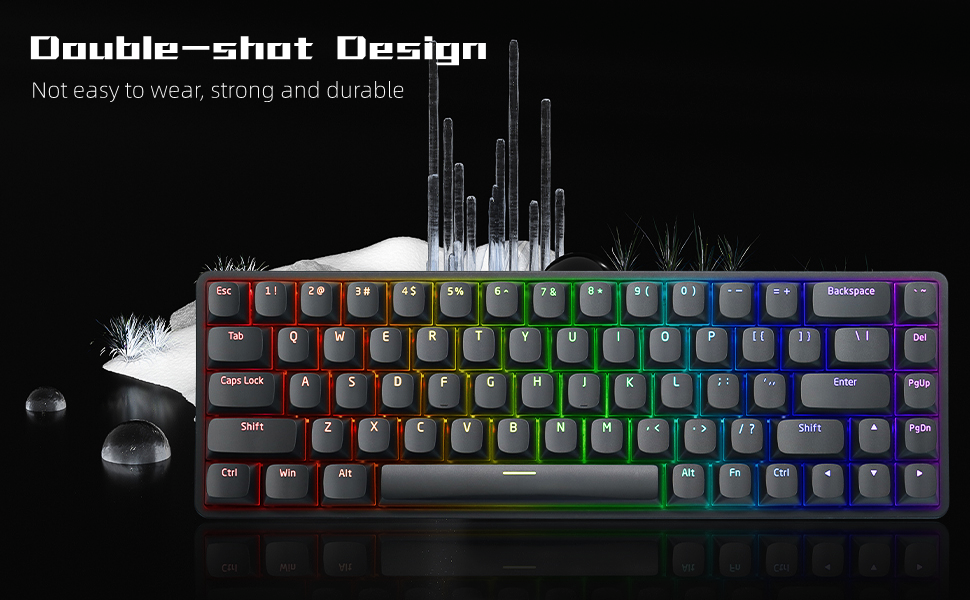 WOMIER 118 Keys Low Profile Pudding Keycaps Shine Through PBT Keycap ...