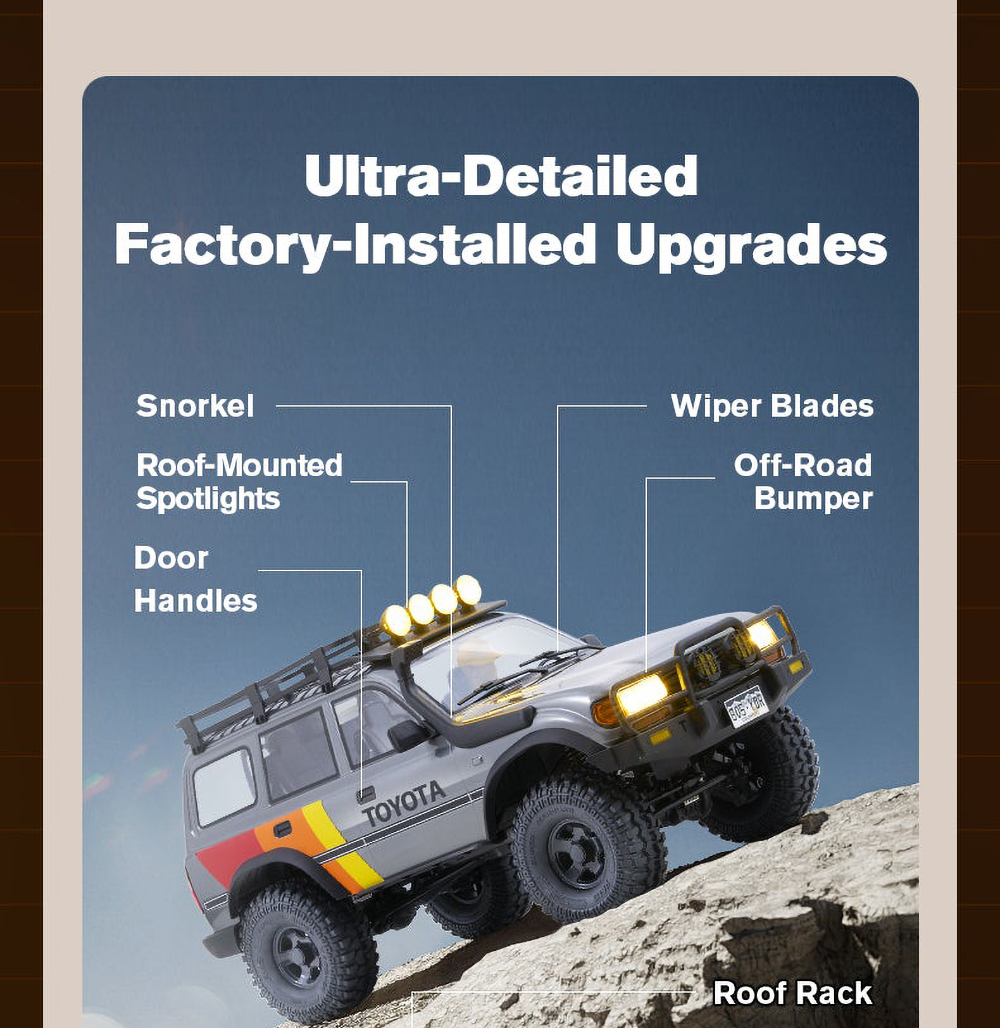 FMS FCX10 LC80 Toyota Land Cruiser 1/10 RC Electric Remote Control ...