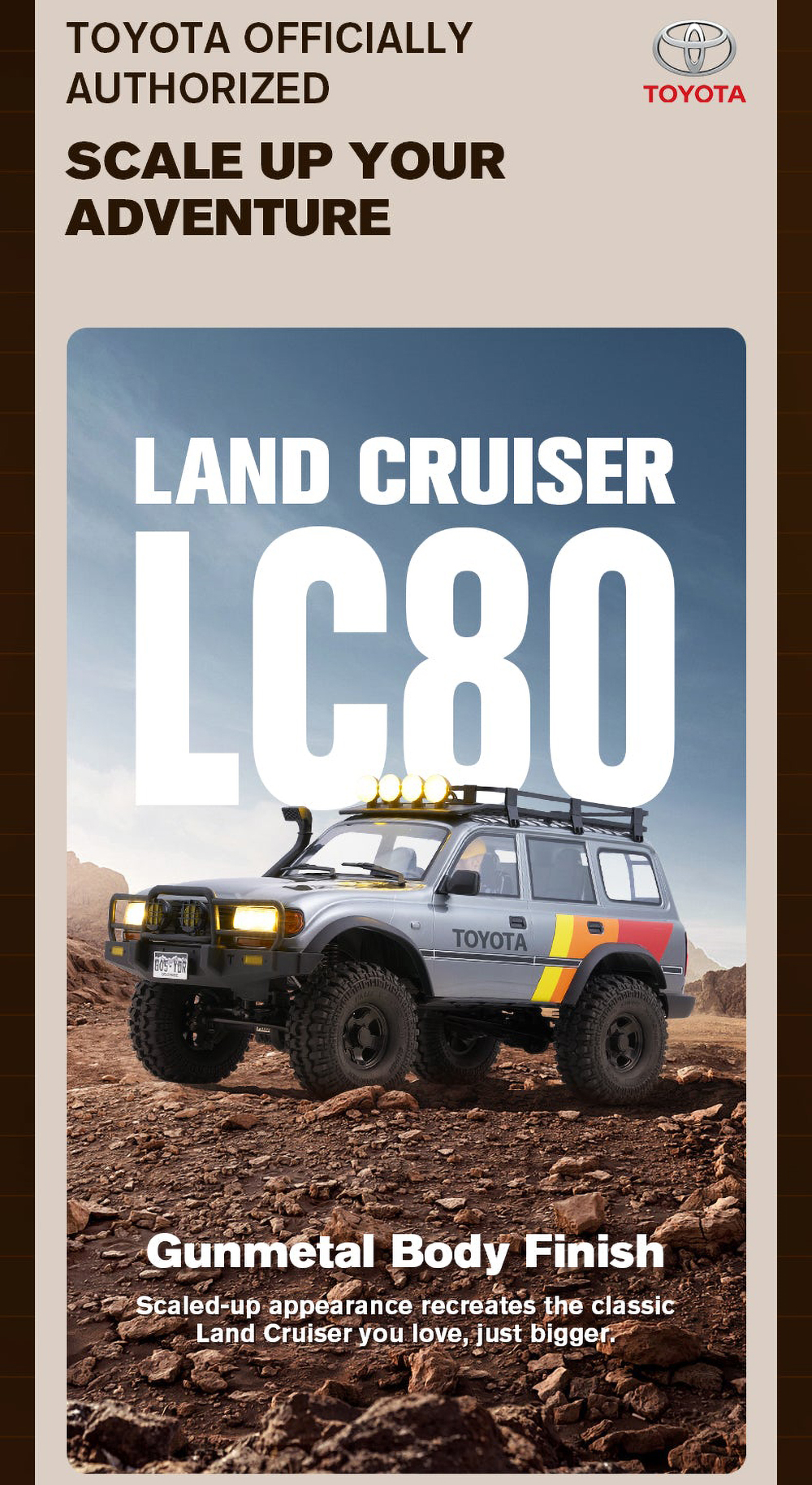 FMS FCX10 LC80 Toyota Land Cruiser 1/10 RC Electric Remote Control ...