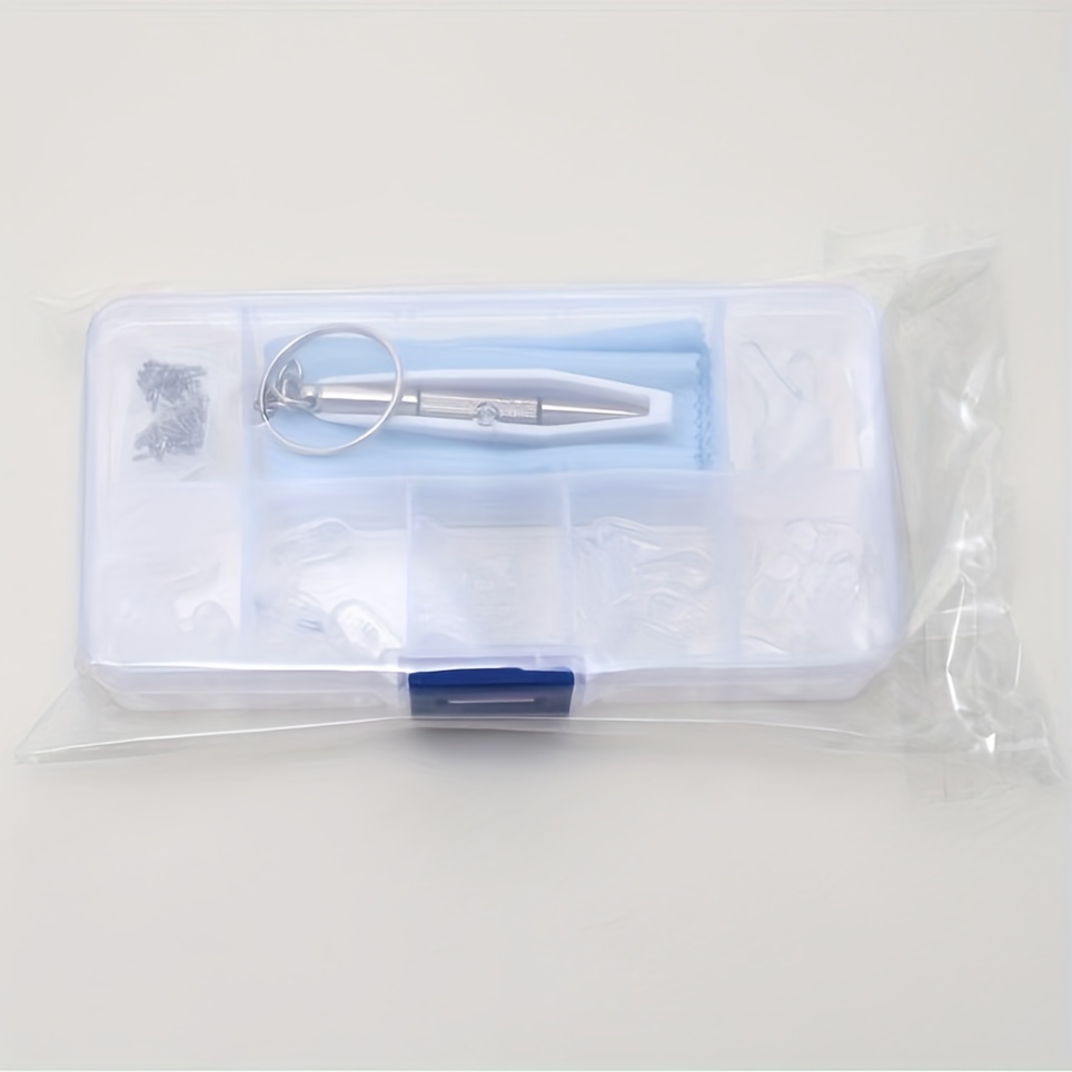 Eyeglass Nose Pad Repair Kit with Screw Lock Silicone Pads and Anti ...
