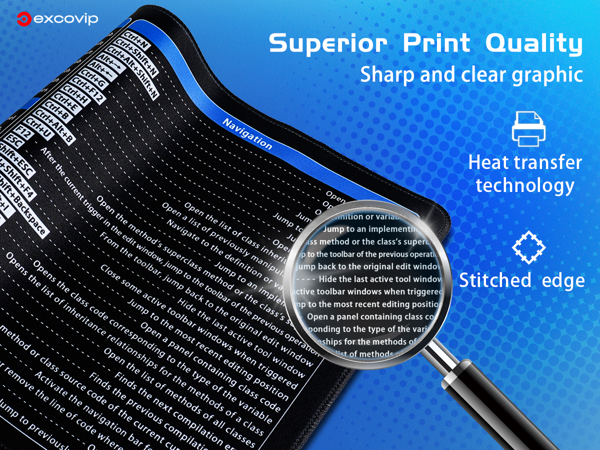 Idea English Shortcut Keyboard Mouse Pad Large Size Desk Pad Soft ...