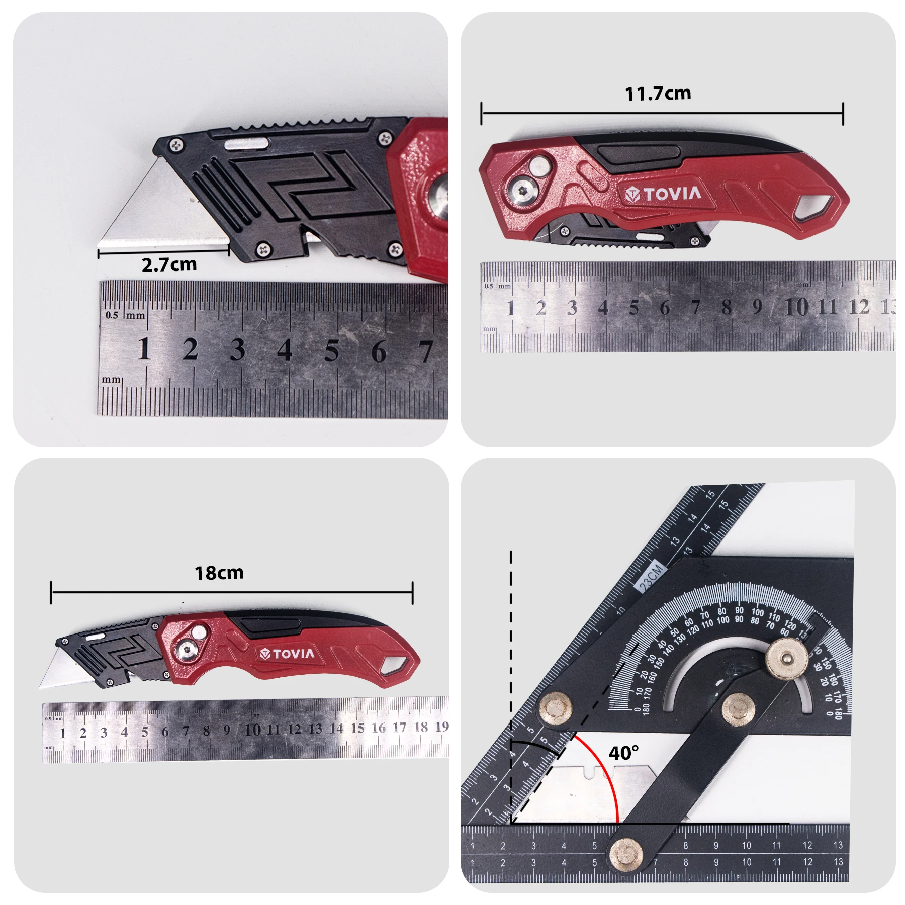 TOVIA Folding Knife Replaceable Utility Knife for Cable Cartons ...