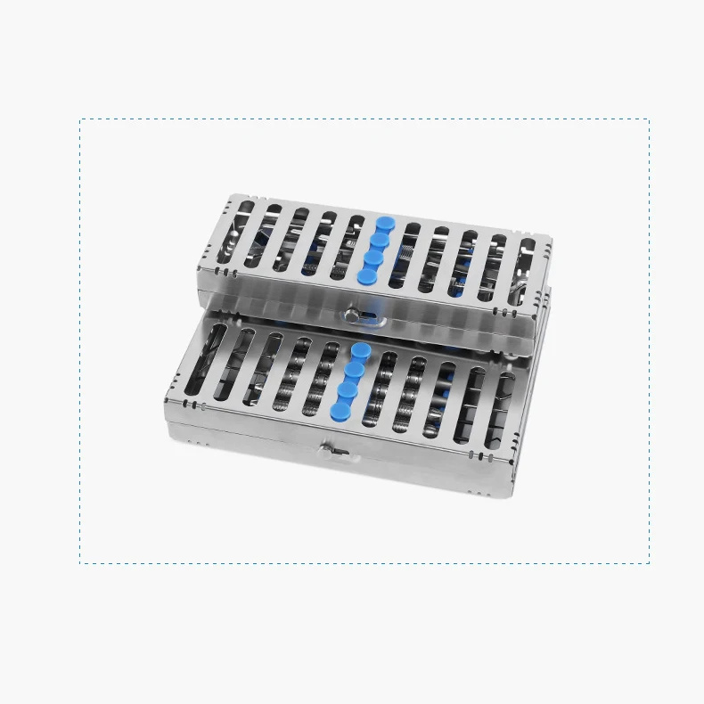 Dental Sterilization Rack Surgical Autoclavable Sterilization Box Stainless Dental Cassette File ...