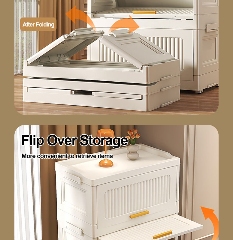 2/3/4/5 Layers transparent storage foldable box Kitchen Cabinet Drawer ...