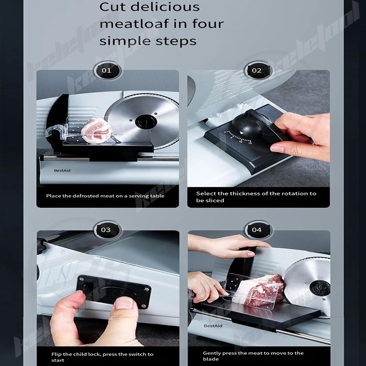 500W 2 in 1 Household Electric Lamb Beef Slicer Vegetable Fruit Meat ...