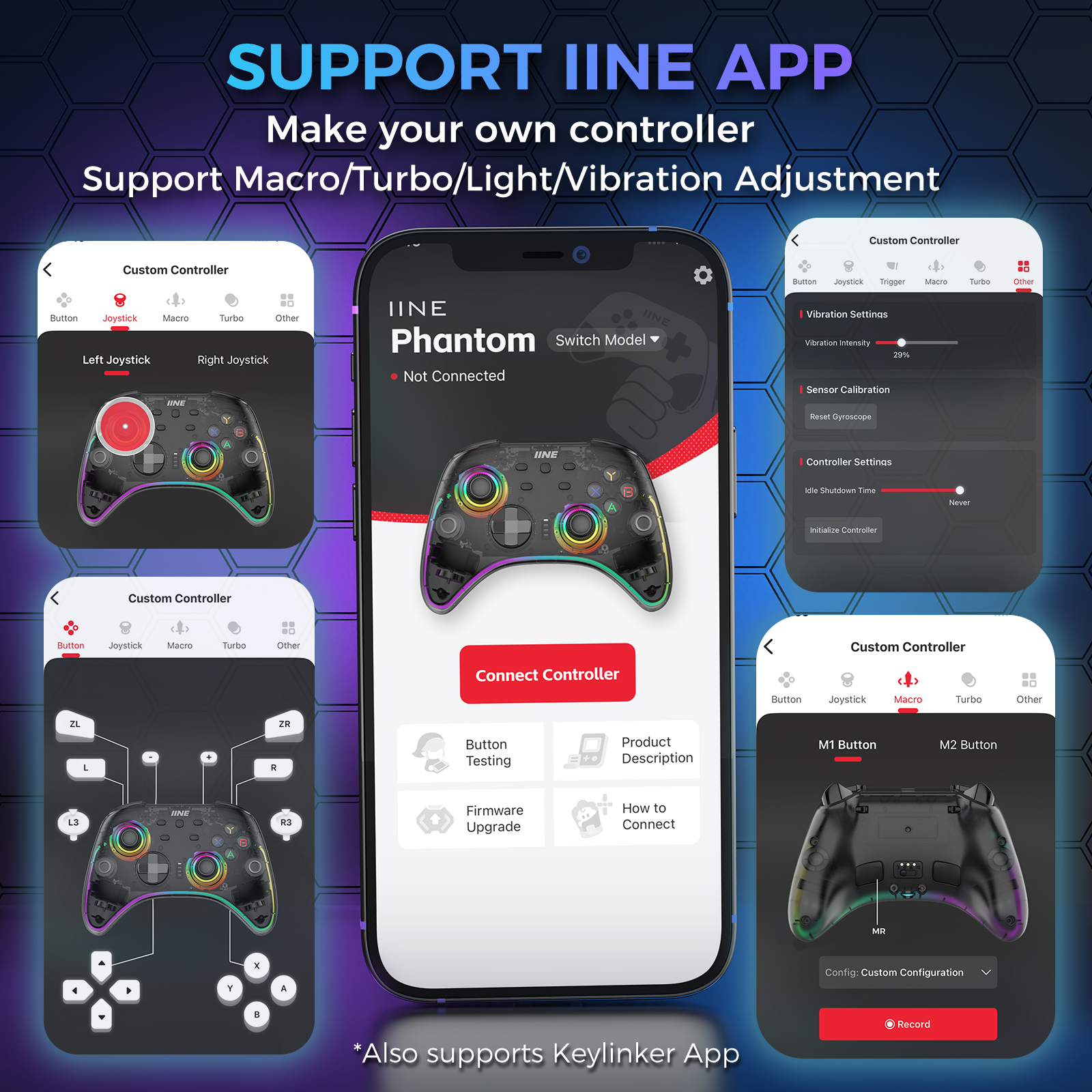 IINE Hecate Transparent Black Wireless Controller With Charging Dock ...
