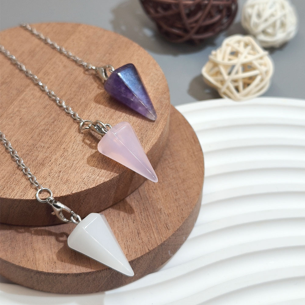 1pc Crystal Pendulum for Divination Dowsing, 6 Faceted Hexagonal ...