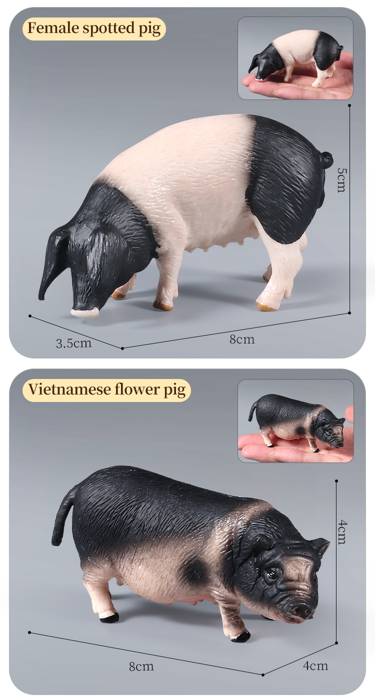Simulation Pig Model Tabletop Miniatures Farm Animal Educational Toy ...